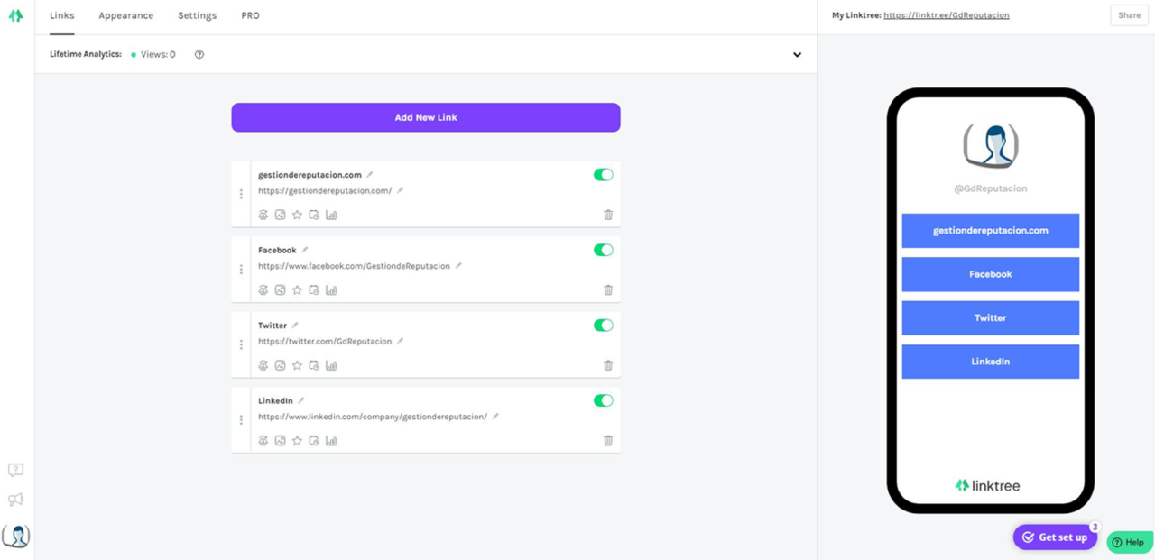 Cómo usar Linktree para añadir varios enlaces a tu biografía - Gestión de Reputación